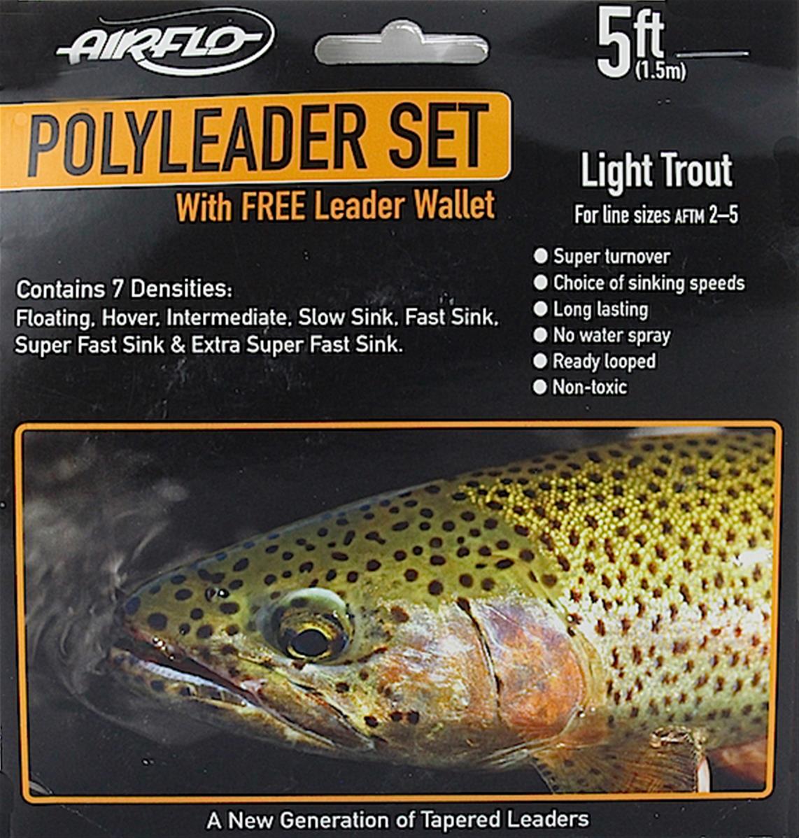 AIRFLO Pack Complet Polyleader Light Trout 5 Ft , Vente Mouches ...